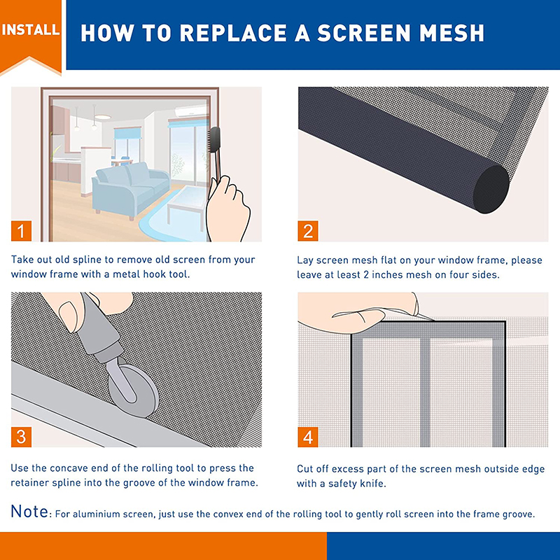 Invisible anti-theft nylon window screen - YESON