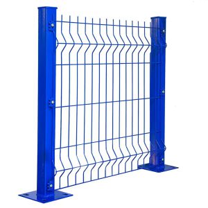 Blue Powder-Coated 3D Bending Welded Wire Mesh Fence - YESON