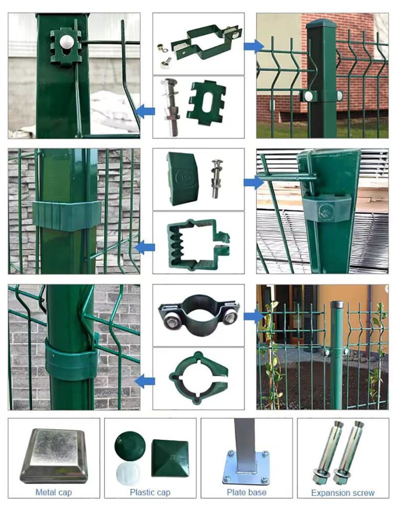 Blue Powder-Coated 3D Bending Welded Wire Mesh Fence - YESON