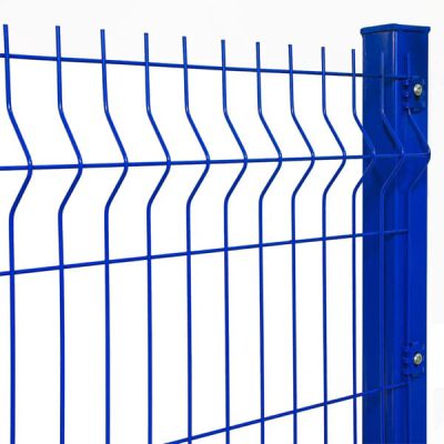 Blue Powder-Coated 3D Bending Welded Wire Mesh Fence - YESON