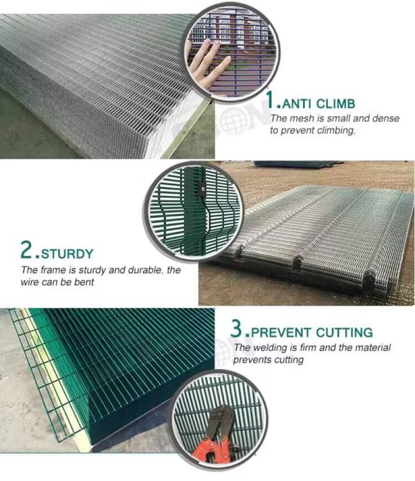 PVC coated 358 security fence for border gardens - YESON